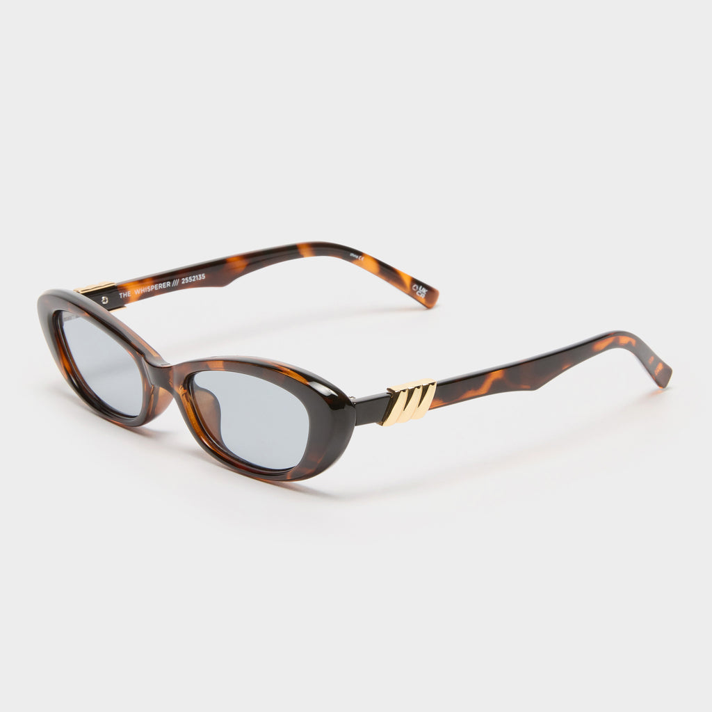 The Whisperer Dark Tort Female Cat-Eye Sunglasses | Le Specs