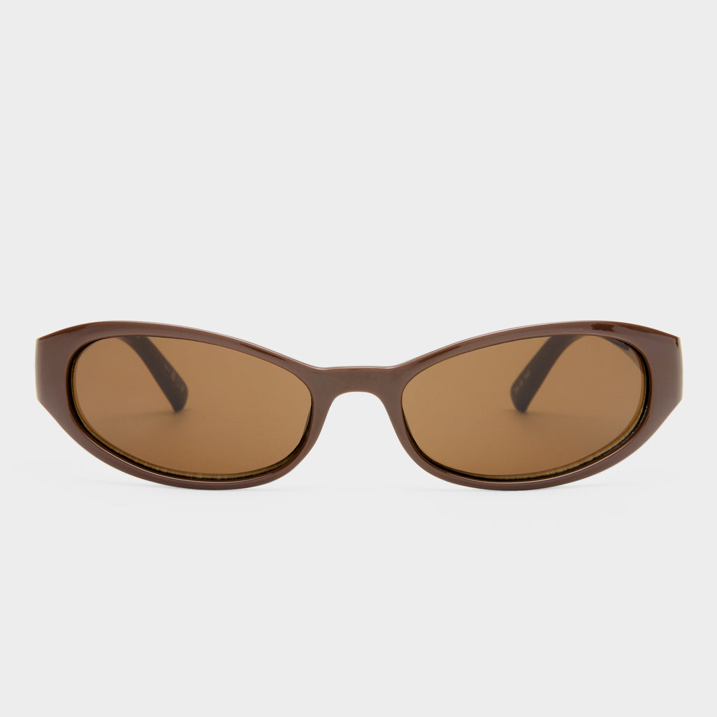 Popalicious Wide Fit Cocoa Female Oval Sunglasses | Le Specs