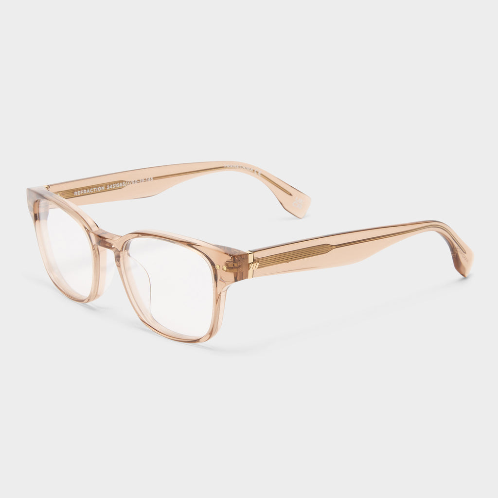 Refraction Walnut Uni-Sex Square Optical Frames | Le Specs