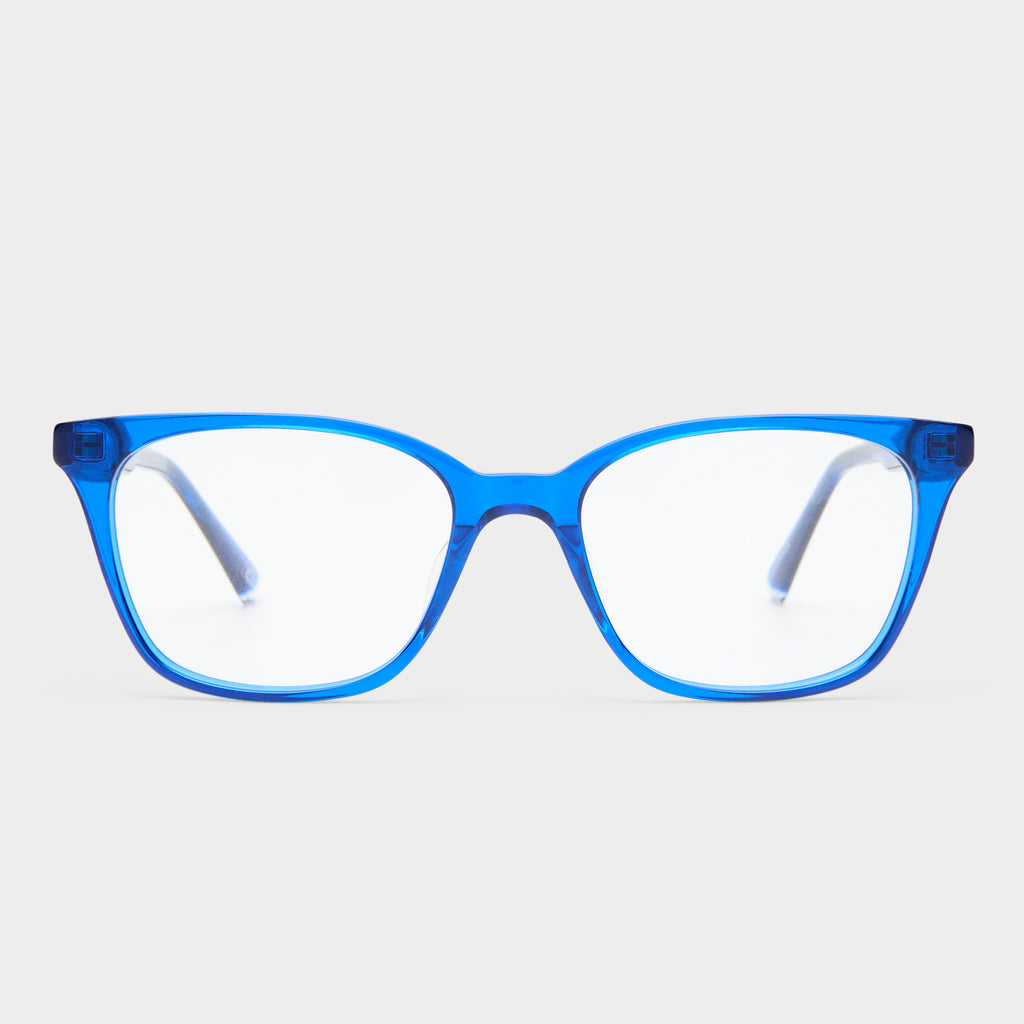 Off Script Cobalt Blue Uni-Sex Cat-Eye Optical Frames | Le Specs