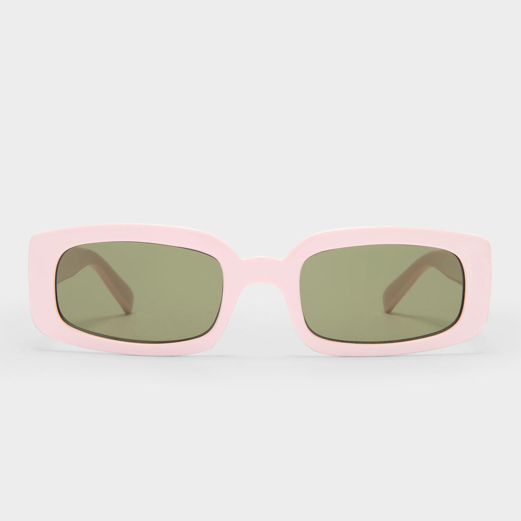 Dynamite Pink Salt Uni-Sex Rectangle Sunglasses | Le Specs – Le Specs AU